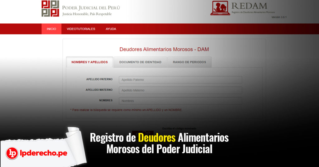Este es el Registro de Deudores Alimentarios Morosos del Poder Judicial. ¡Úsalo ya! | LP