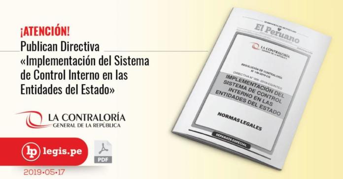 Publican Directiva «Implementación del Sistema de Control Interno en ...