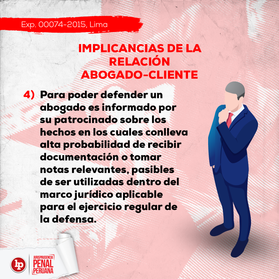 Siete reglas de la relación abogado-cliente [Exp. 00074-2015, Lima] | LP