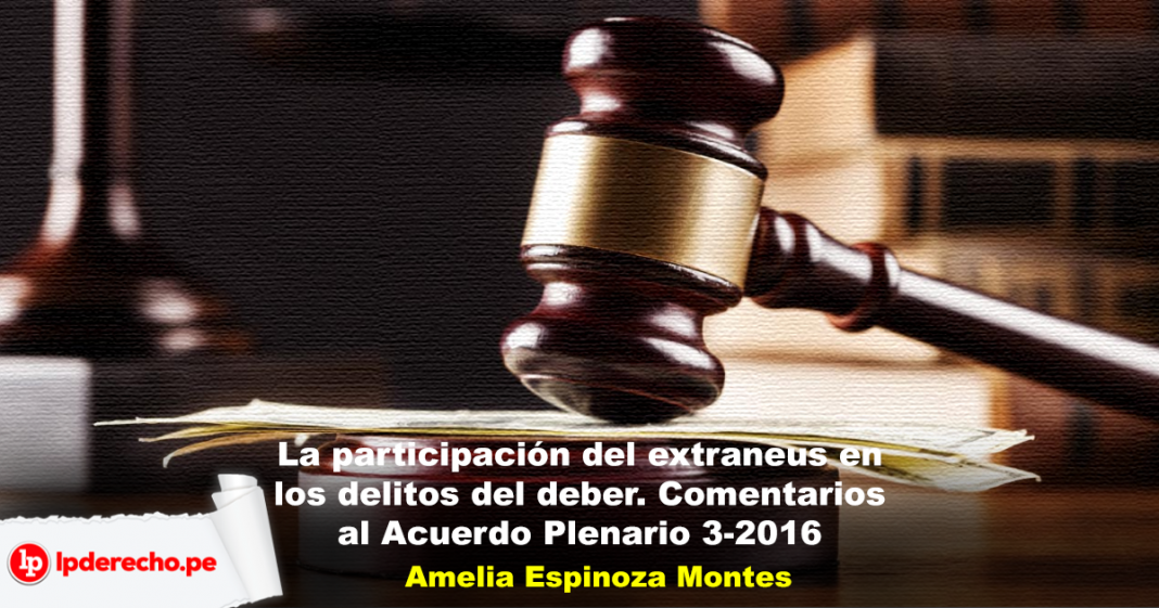 La participación del «extraneus» en los delitos del deber. Comentarios ...