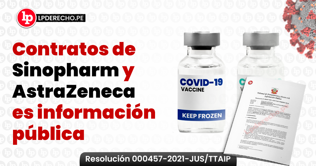 Contratos de Sinopharm y AstraZeneca son información pública ...