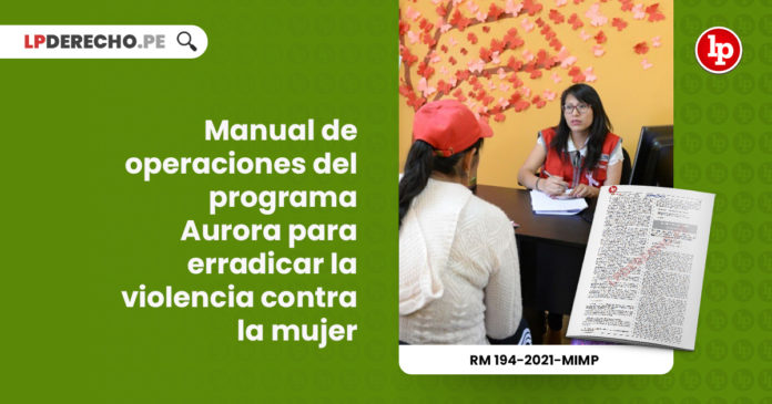 Manual de operaciones del programa Aurora para erradicar la violencia contra la mujer [RM 194 ...