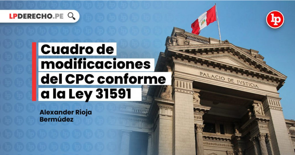 Cuadro de modificaciones del CPC conforme a la Ley 31591 | LP