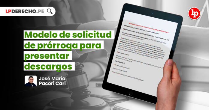 Modelo De Solicitud De Prórroga Para Presentar Descargos Lp