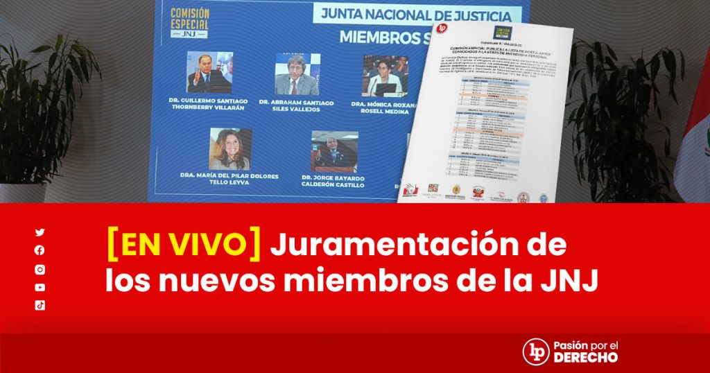 [EN VIVO] Juramentación de los nuevos miembros de la JNJ | LP