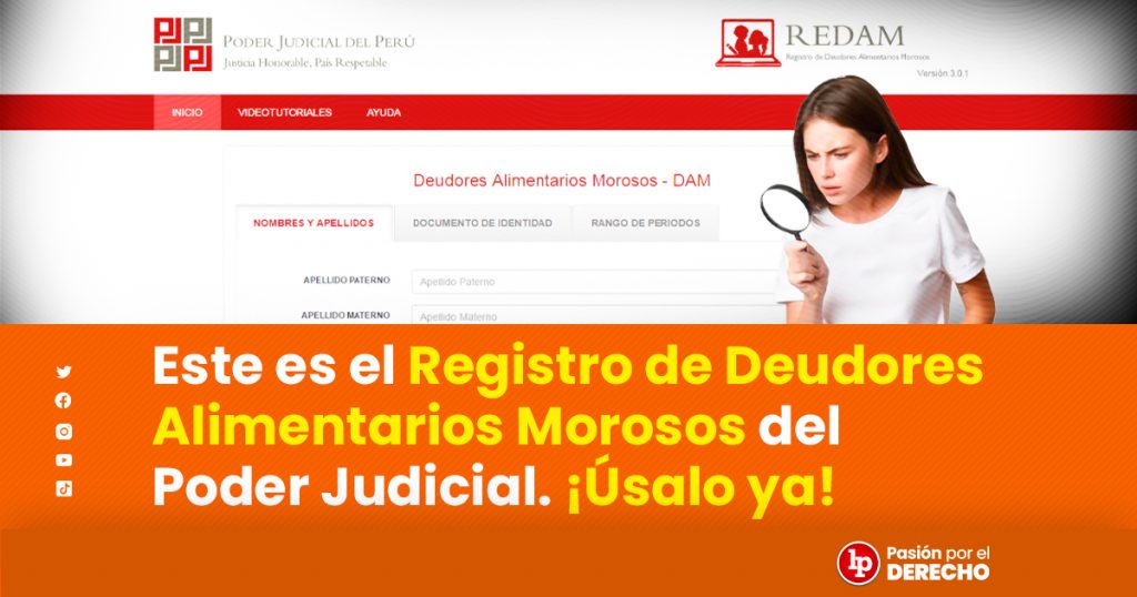 Este es el Registro de Deudores Alimentarios Morosos del Poder Judicial. ¡Úsalo ya! | LP