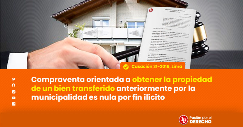 Compraventa orientada a obtener la propiedad de un bien transferido ...