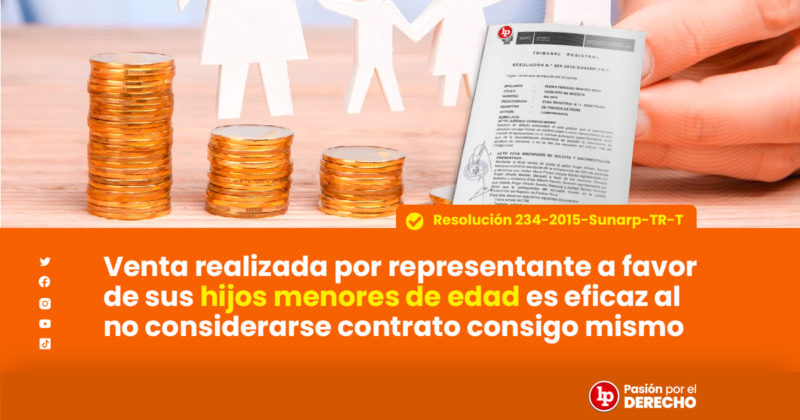 Venta realizada por representante a favor de sus hijos menores de edad ...