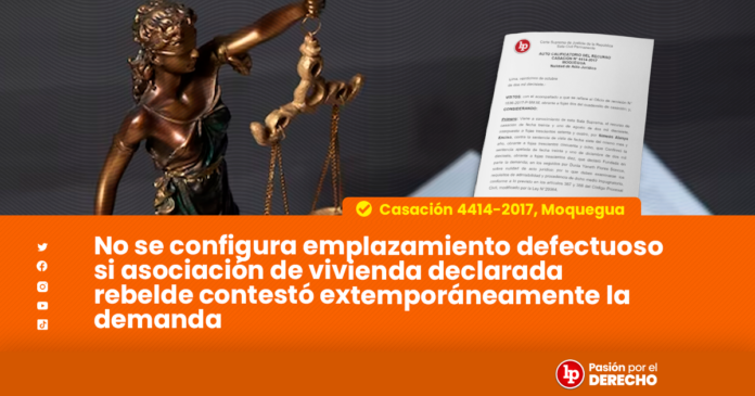 No se configura emplazamiento defectuoso si asociación de vivienda ...