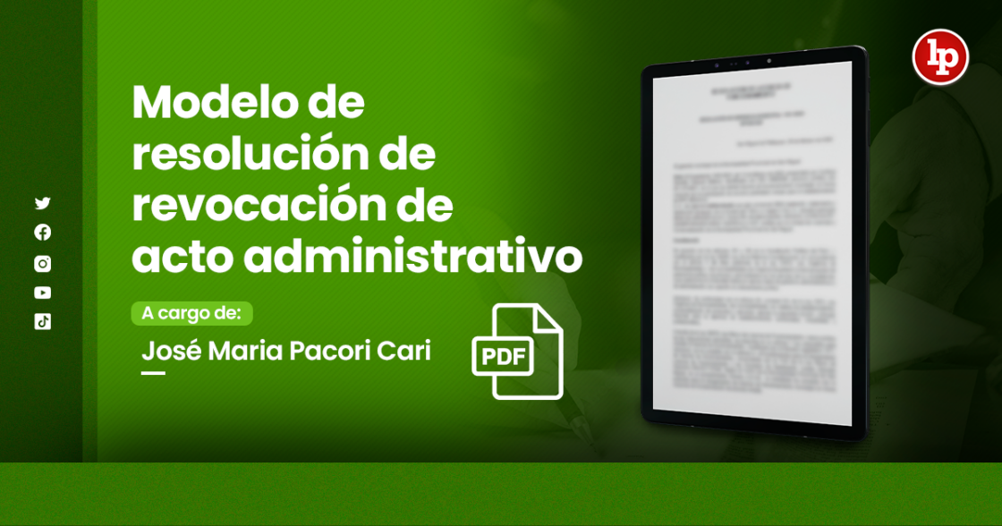 Modelo de resolución de revocación de acto administrativo | LP