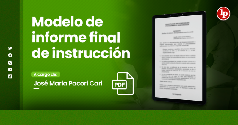 Modelo de informe final de instrucción | LP