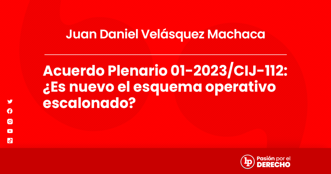 Acuerdo Plenario 01-2023/CIJ-112: ¿Es nuevo el esquema operativo escalonado? | LP